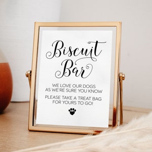 Biscuit Bar Sign, Wedding Dog Biscuit Sign, Wedding Signs, Wedding Dog ...