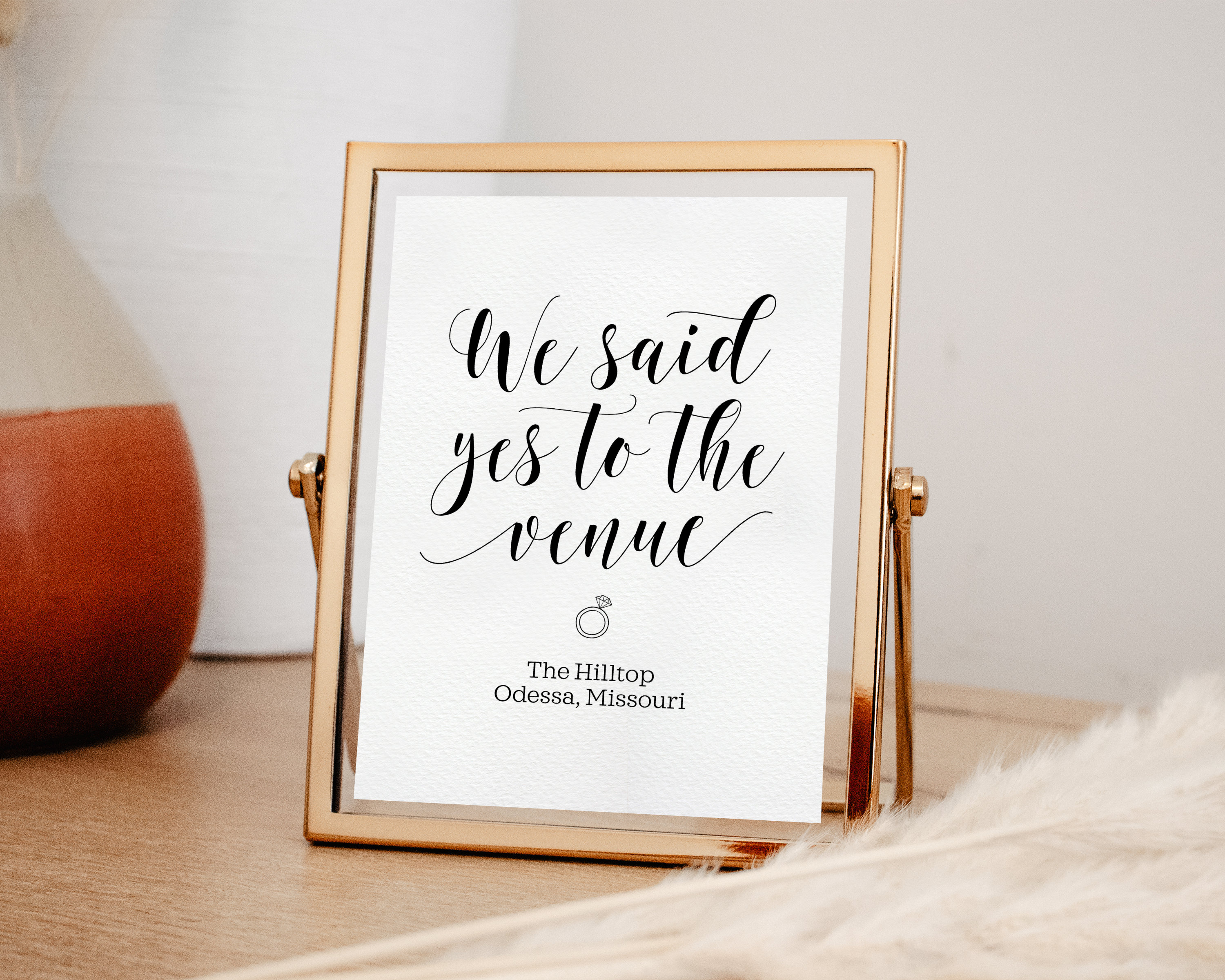 We Said Yes to the Venue Wedding Signs Wedding Venue Sign - Etsy