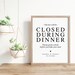 The Bar Will Be Closed During Dinner Wedding Bar Sign Bar - Etsy