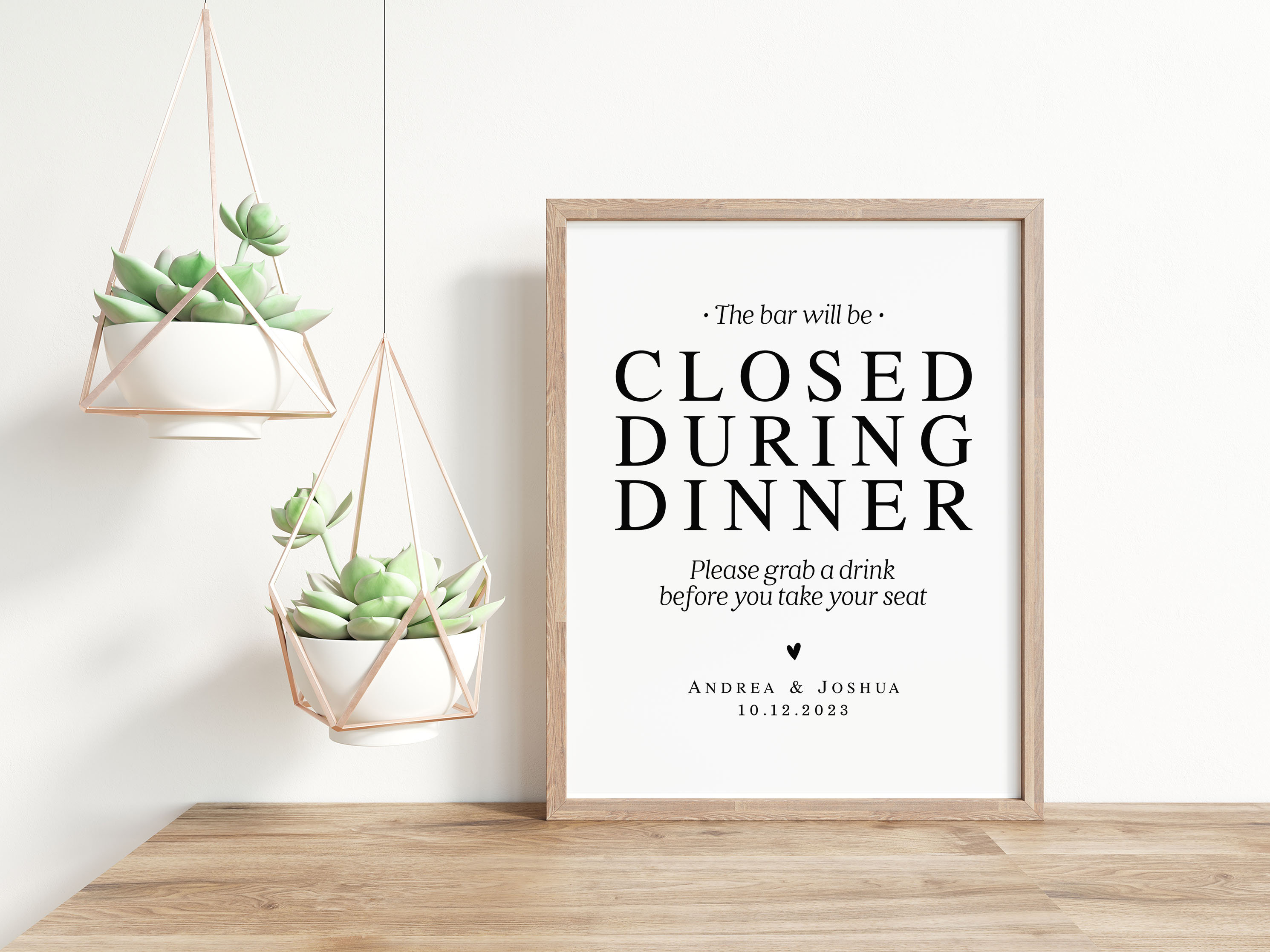 The Bar Will Be Closed During Dinner Wedding Bar Sign Bar - Etsy