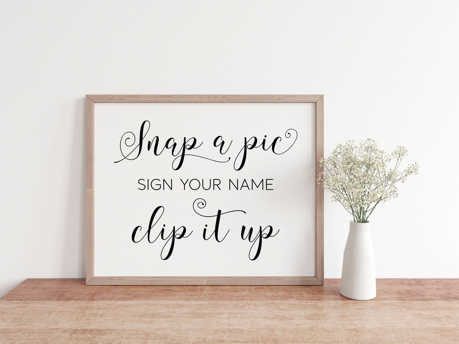 Snap A Pic Sign Your Name Clip It Up Wedding Photo - Etsy