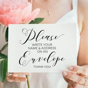 Wedding Envelope Sign: Elegant Script (digital Download) - Etsy
