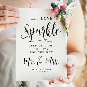 Let Love Sparkle, Help Us Light the Way for the New Mr and Mrs, Wedding ...