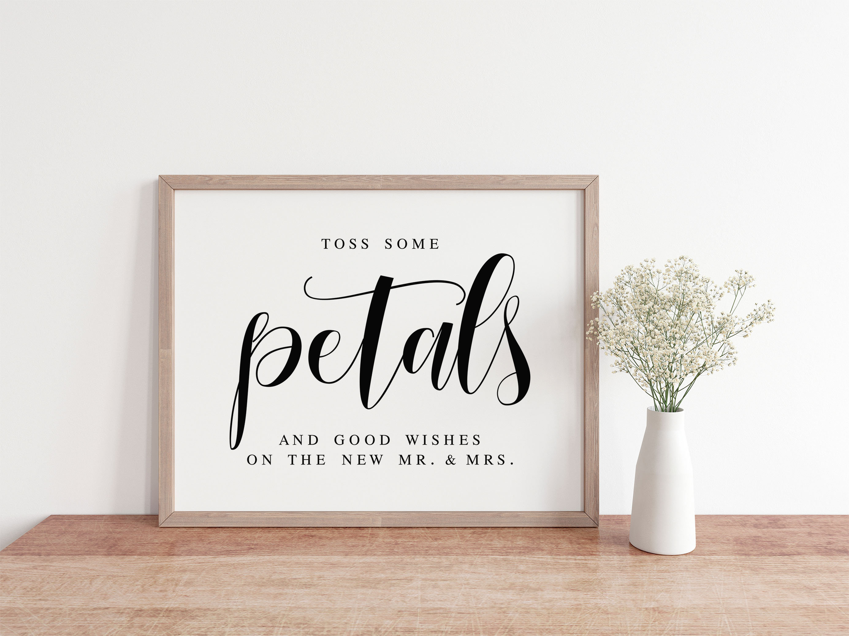 Toss Some Petals and Good Wishes, Wedding Petals Sign, Wedding Ceremony ...