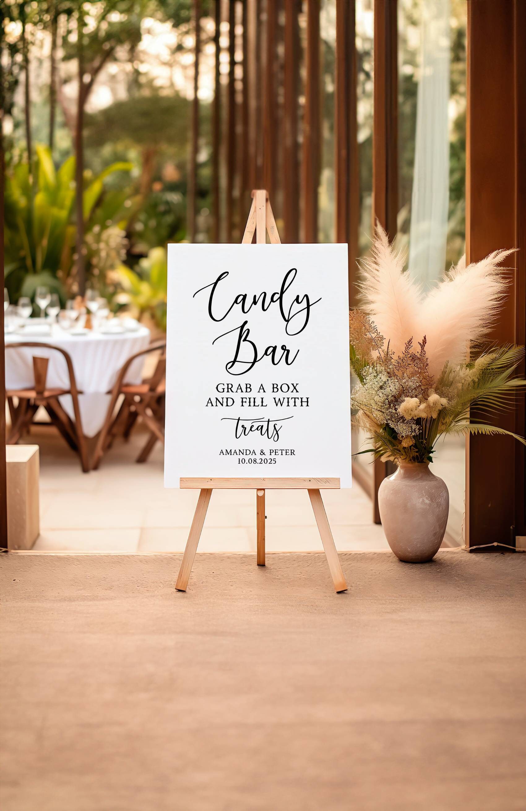 Candy Bar, Grab A Box and Fill With Treats, Wedding Signs, Wedding ...