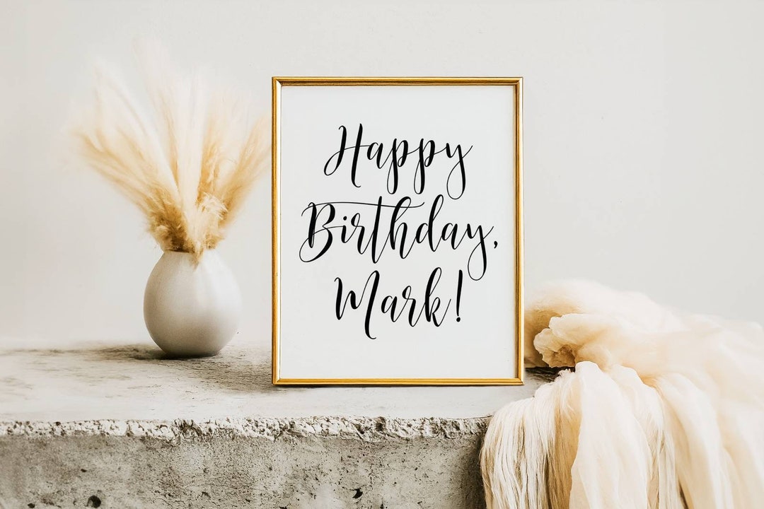 Personalized Happy Birthday Sign: Custom Printable (digital Download ...