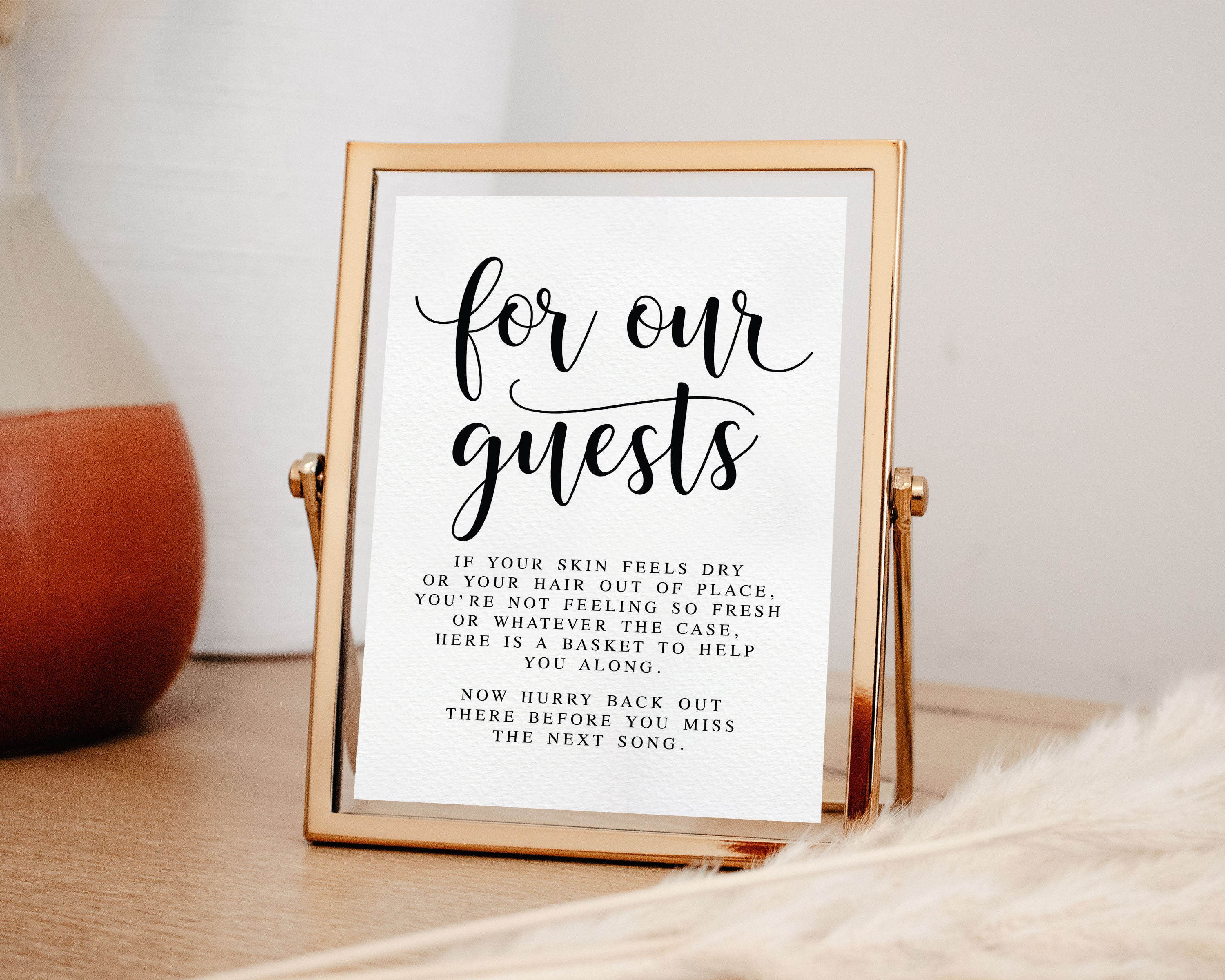 For Our Guests, Wedding Signs, Wedding Bathroom Sign, Wedding Bathroom ...