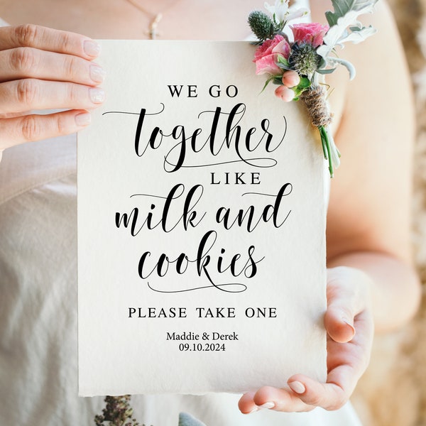 Cookies and Milk We Go Together - Etsy