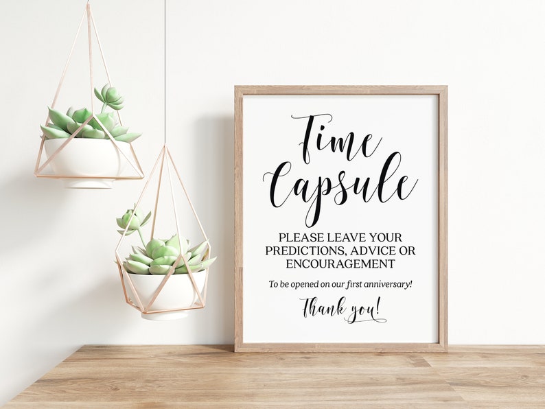 Time Capsule Sign, Wedding Guestbook Sign, Wedding Signs, Wedding ...