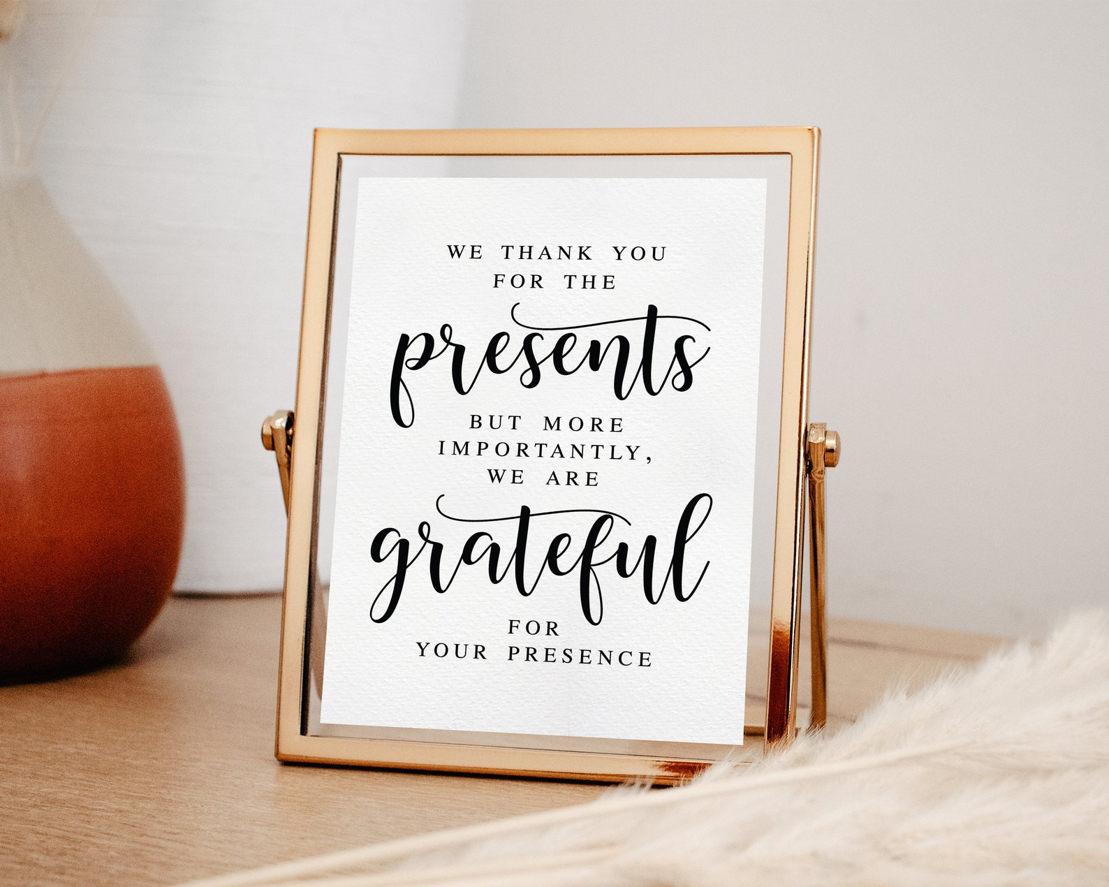 We Thank You for the Presents, Wedding Signs, Wedding Gift Table Sign ...