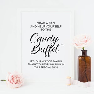 Grab A Bag and Help Yourself to the Candy Buffet, Wedding Signs ...
