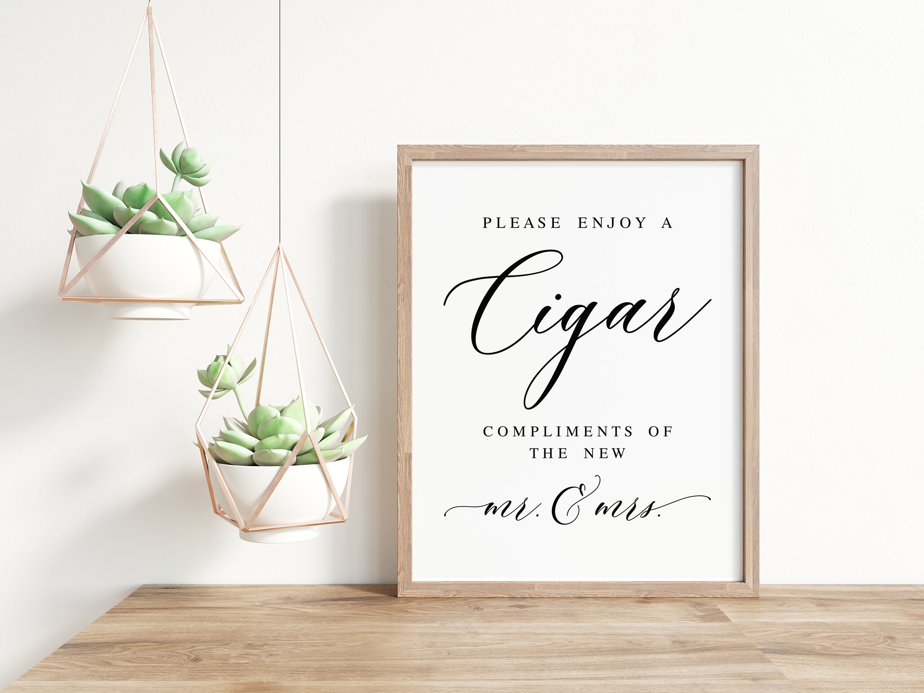 Please Enjoy A Cigar, Compliments From the New Mr and Mrs, Wedding ...