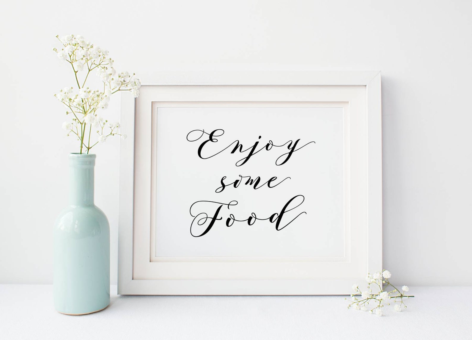 Enjoy Some Food, Wedding Printables, Wedding Food Table Sign, Food Sign ...