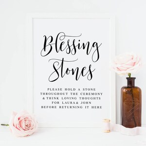 Blessing Stones Wedding Sign: Ceremony Decor (digital Download) - Etsy