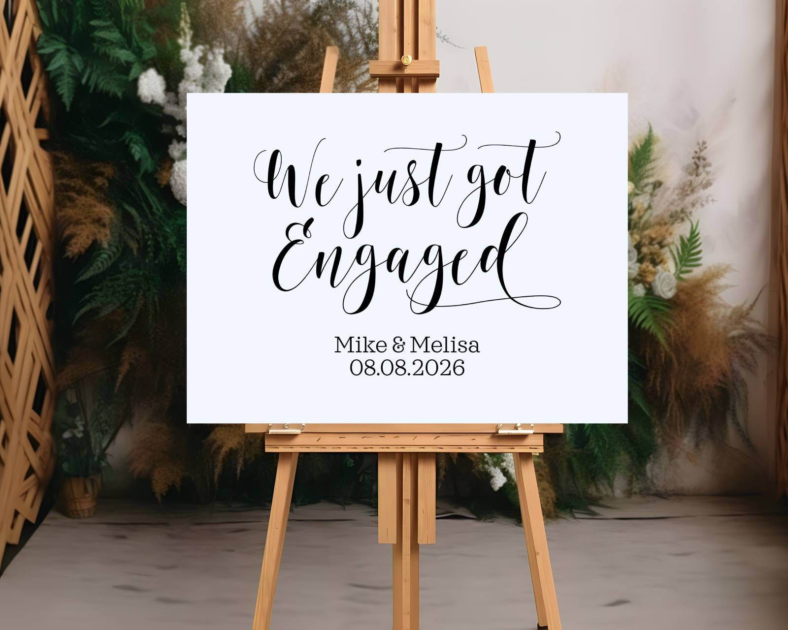 We Just Got Engaged, Wedding Signs, Engagement Sign, Engagement Sayings ...
