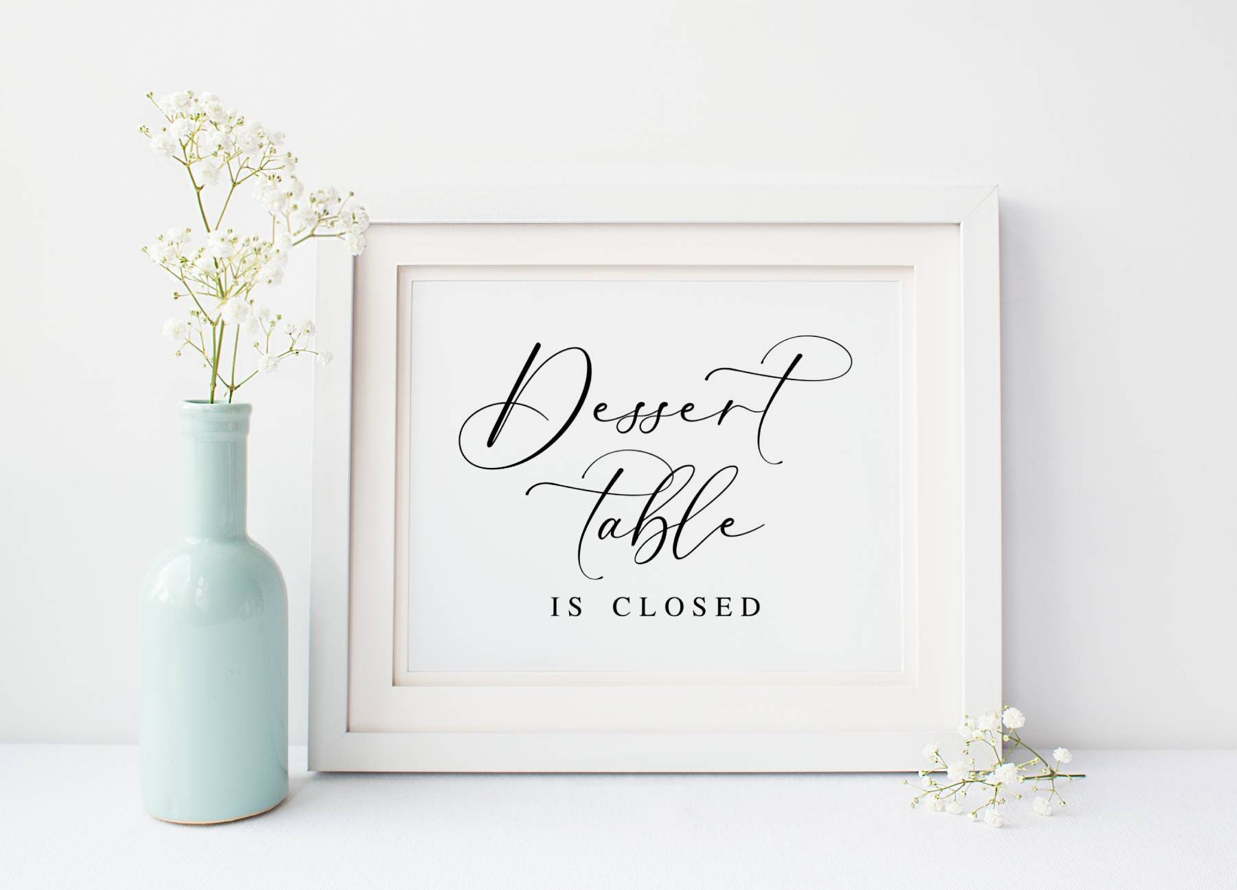 Dessert Table is Closed, Wedding Signs, Wedding Dessert Bar Sign ...