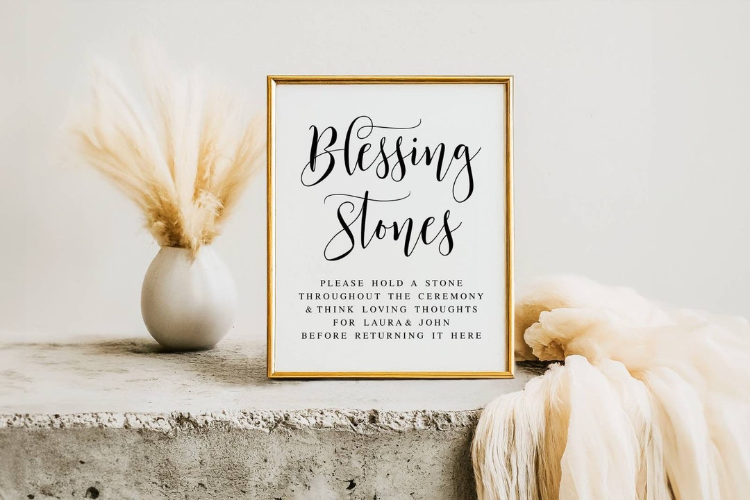 Blessing Stones, Wedding Signs, Wishing Stones, Wedding Ceremony Stones ...