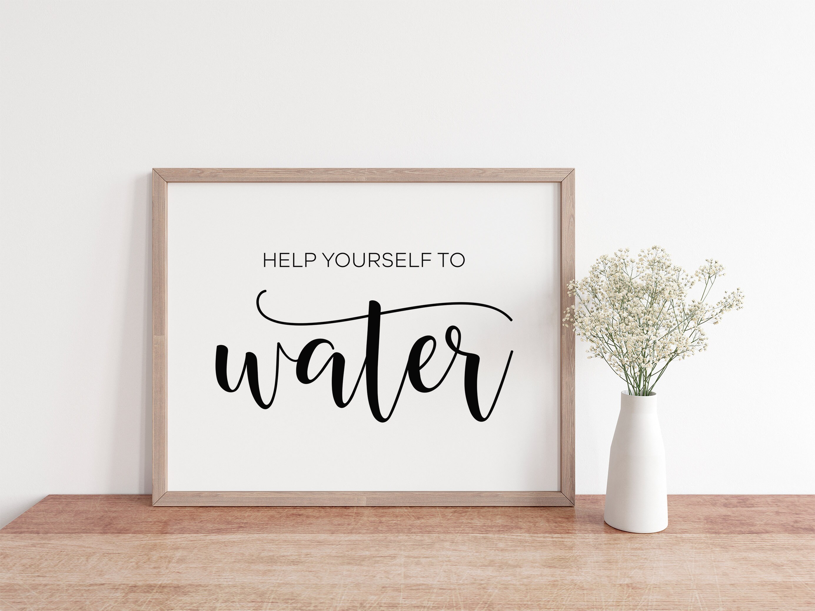 Wedding Water Sign: Elegant Printable Signage (digital Download) - Etsy