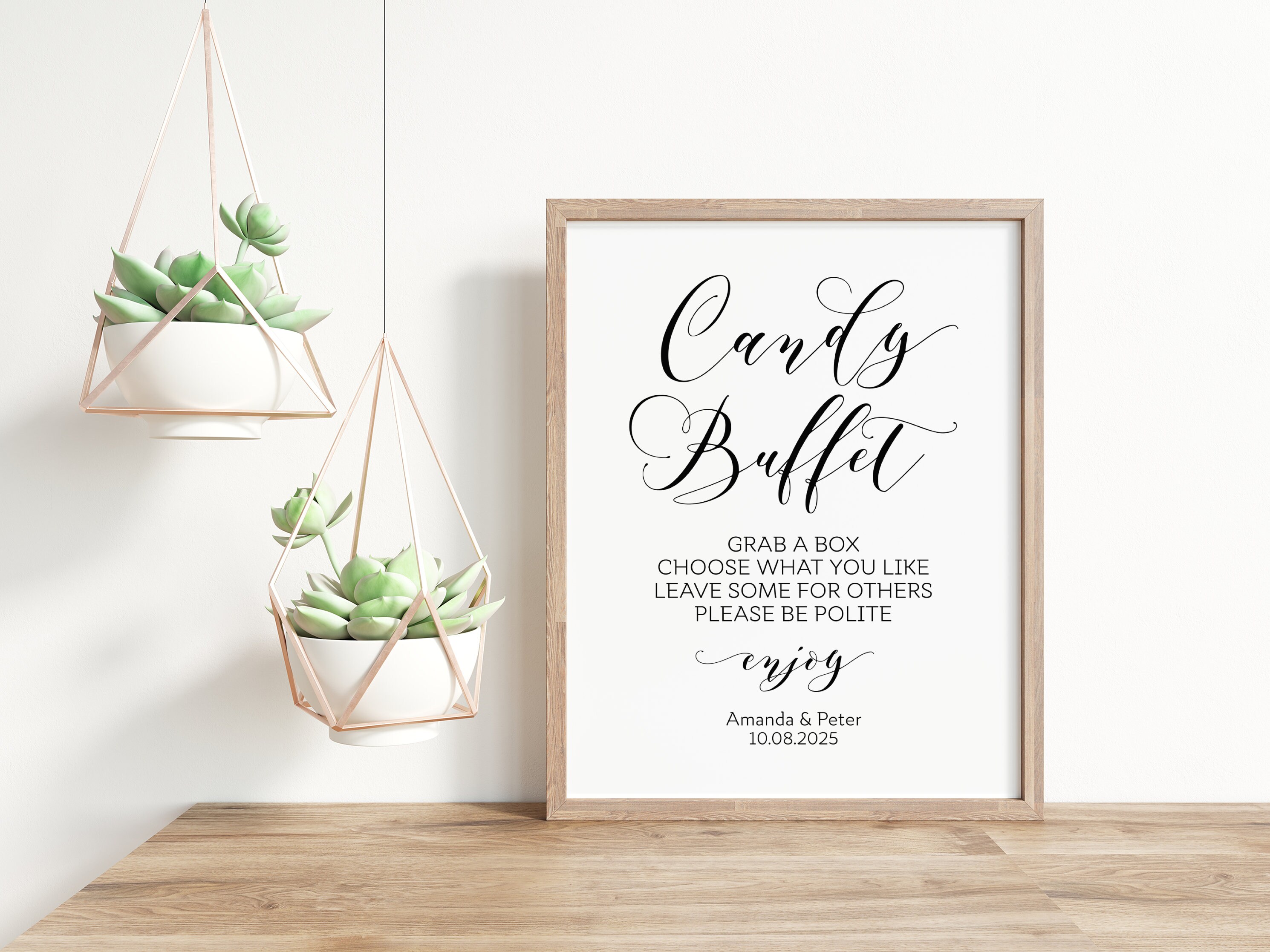 Candy Buffet Sign, Grab A Box and Fill With Treats, Wedding Signs ...