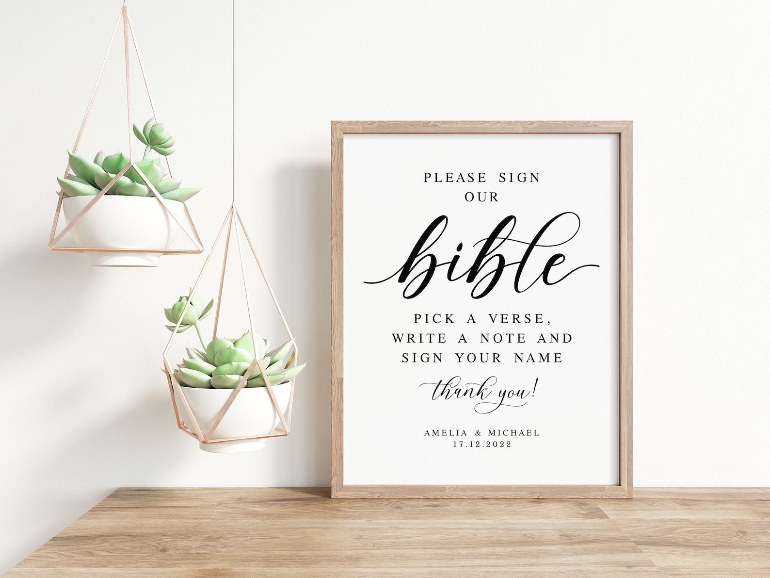Please Sign Our Bible, Wedding Bible Guestbook Sign, Pick A Verse and ...