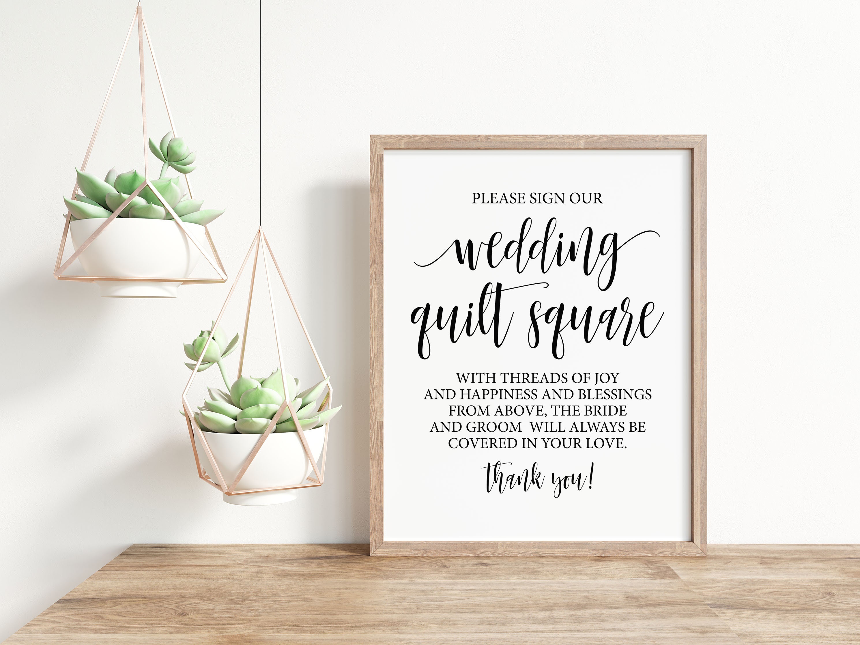 Please Sign Our Wedding Quilt Square With Threads of Joy, Wedding Signs ...