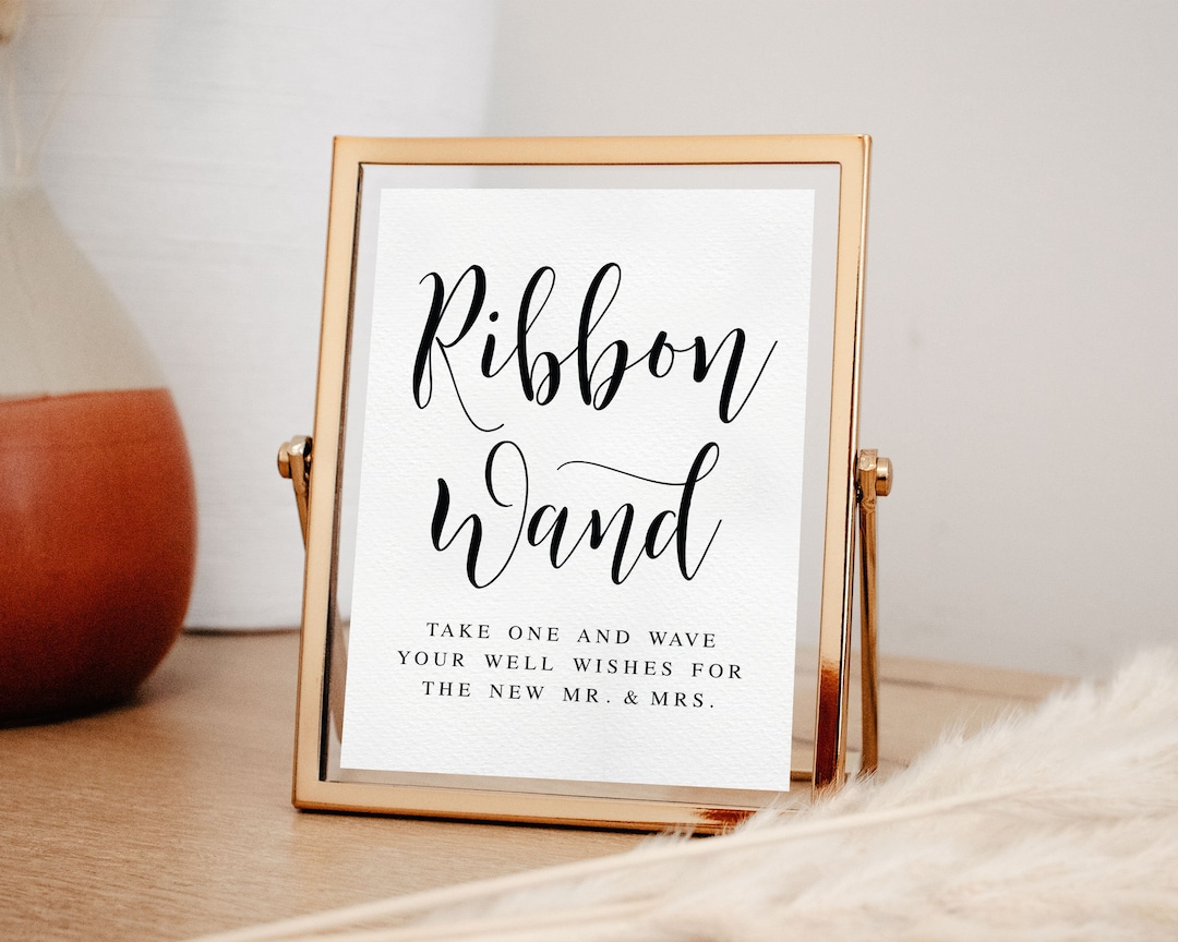 Ribbon Wand Sign: Wedding Well Wishes (digital Download) - Etsy