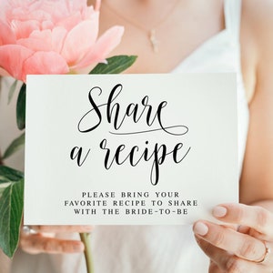 Share A Recipe, Wedding Signs, Share Your Favorite Recipe, Wedding ...