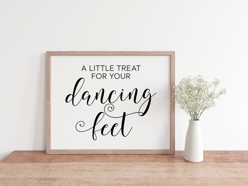 A Little Treat for Your Dancing Feet Wedding Signs Wedding - Etsy