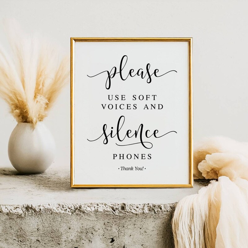 Please Silence Cell Phone Signs - Etsy