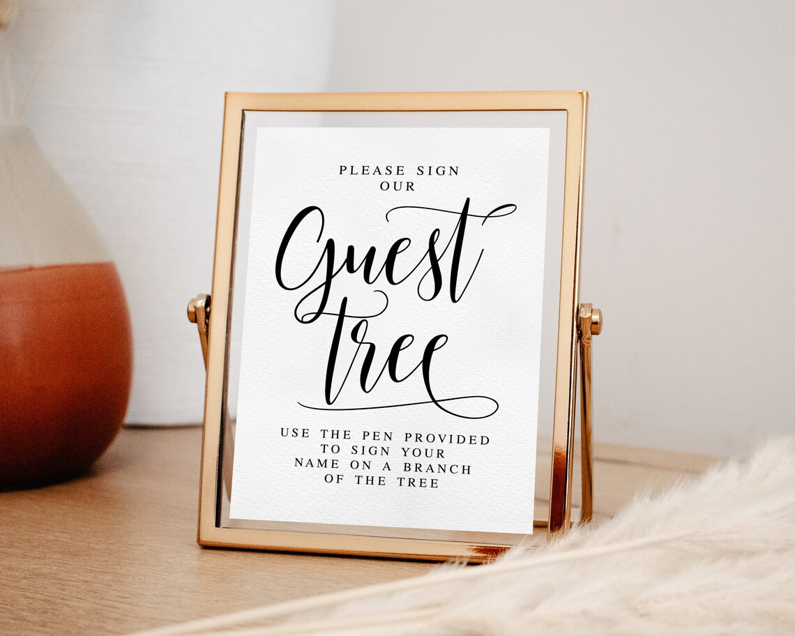 Please Sign Our Guest Tree, Wedding Sign, Wedding Prints, Wedding ...