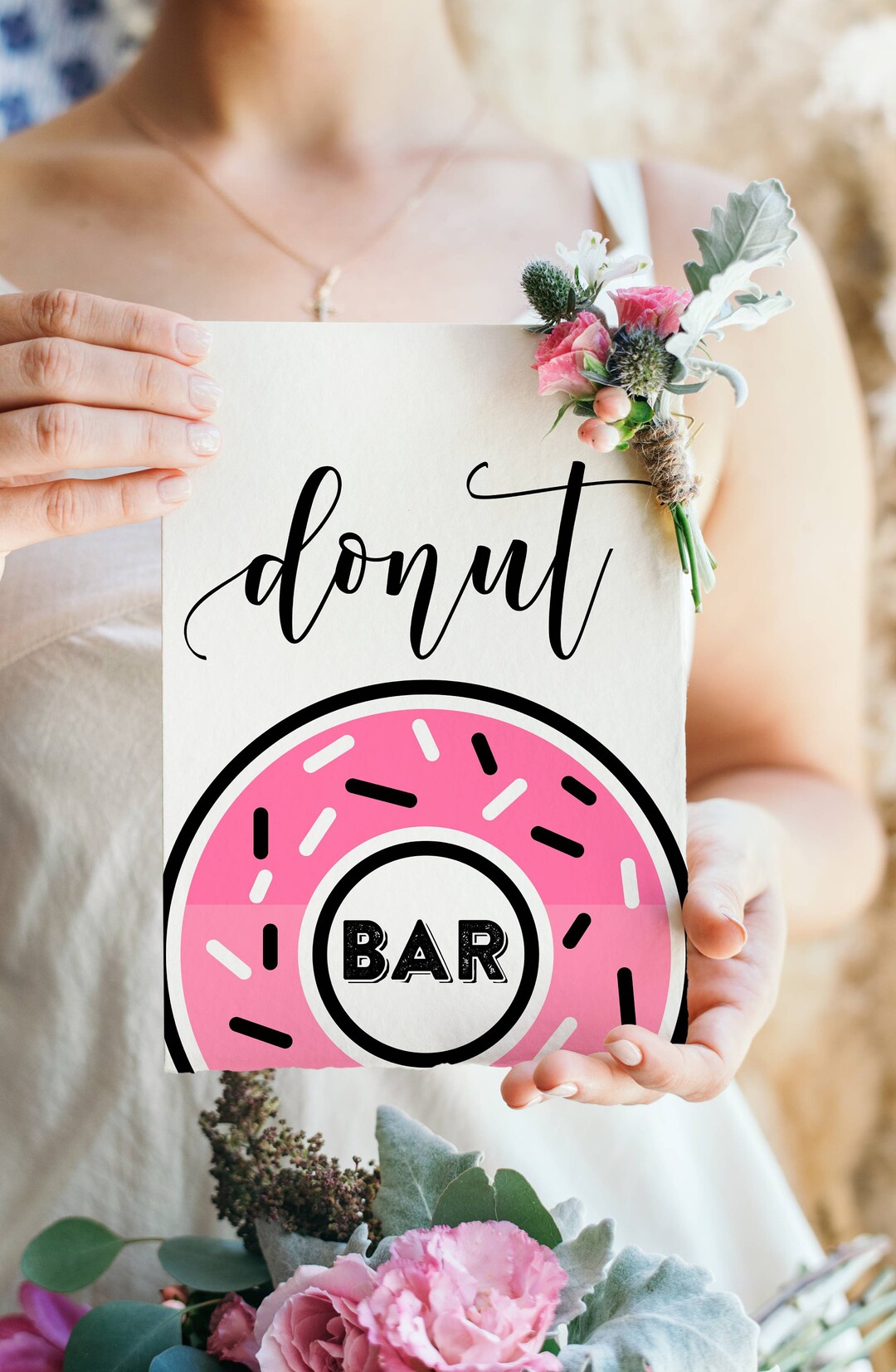 Donut Bar Printable Sign, Modern Minimalist Wedding Signs, Donut Bar ...