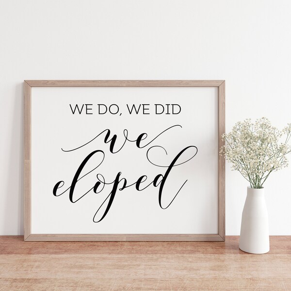 Elopement Sign - Etsy UK