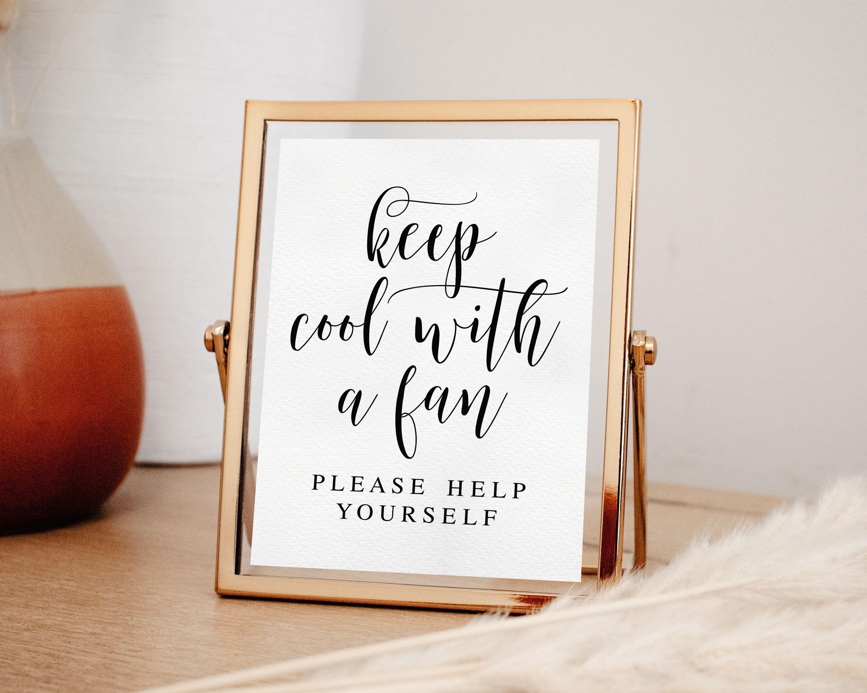 Keep Cool With A Fan, Please Help Yourself, Wedding Signs, Wedding Fan ...