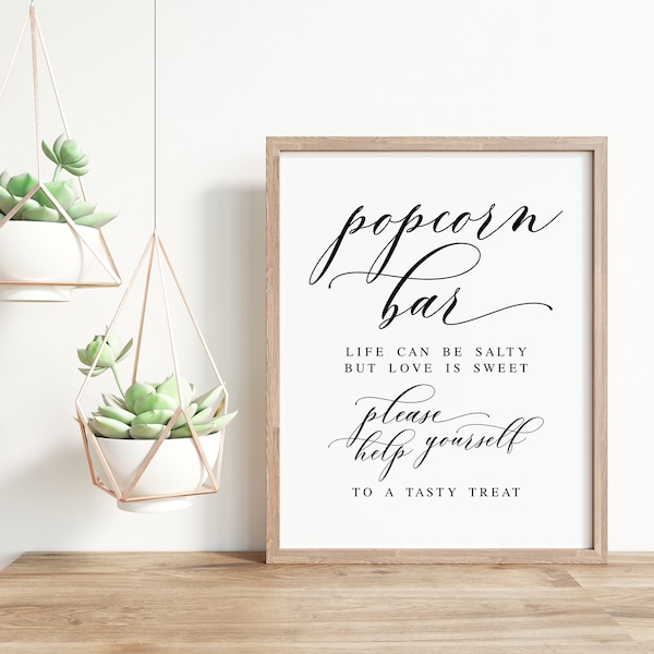 Popcorn Bar Sign - Etsy