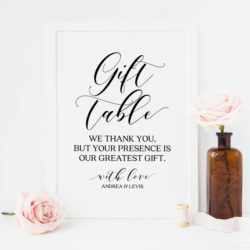 Gift Table Sign - 60+ Gift Ideas for 2025