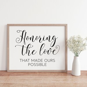 Honoring Love Wedding Sign: Parents Gift, Generations of Love (PDF ...
