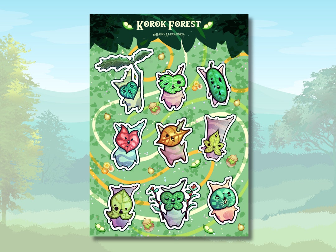 Korok Sticker Sheet Holographic Finish - Etsy