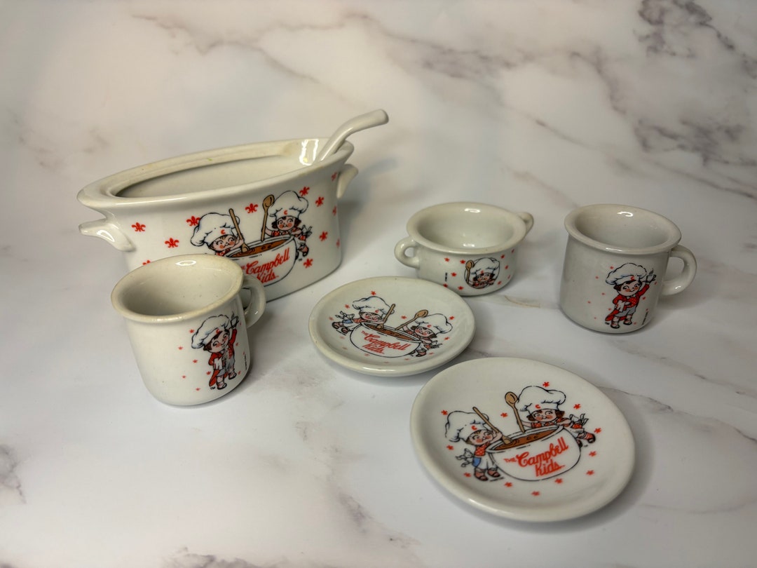 Vintage Campbell’s Kids Miniature Soup Tureen Playset, Bowls - Etsy