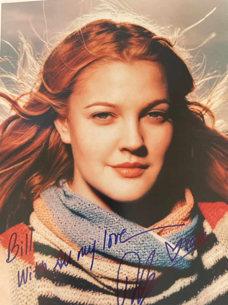 Autographed Drew Barrymore 8X10 Photo - Etsy