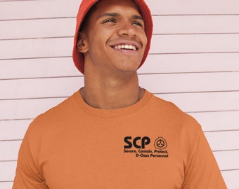 SCP Logo With Bottom Text Slogan Short-sleeve Unisex T-shirt - Etsy