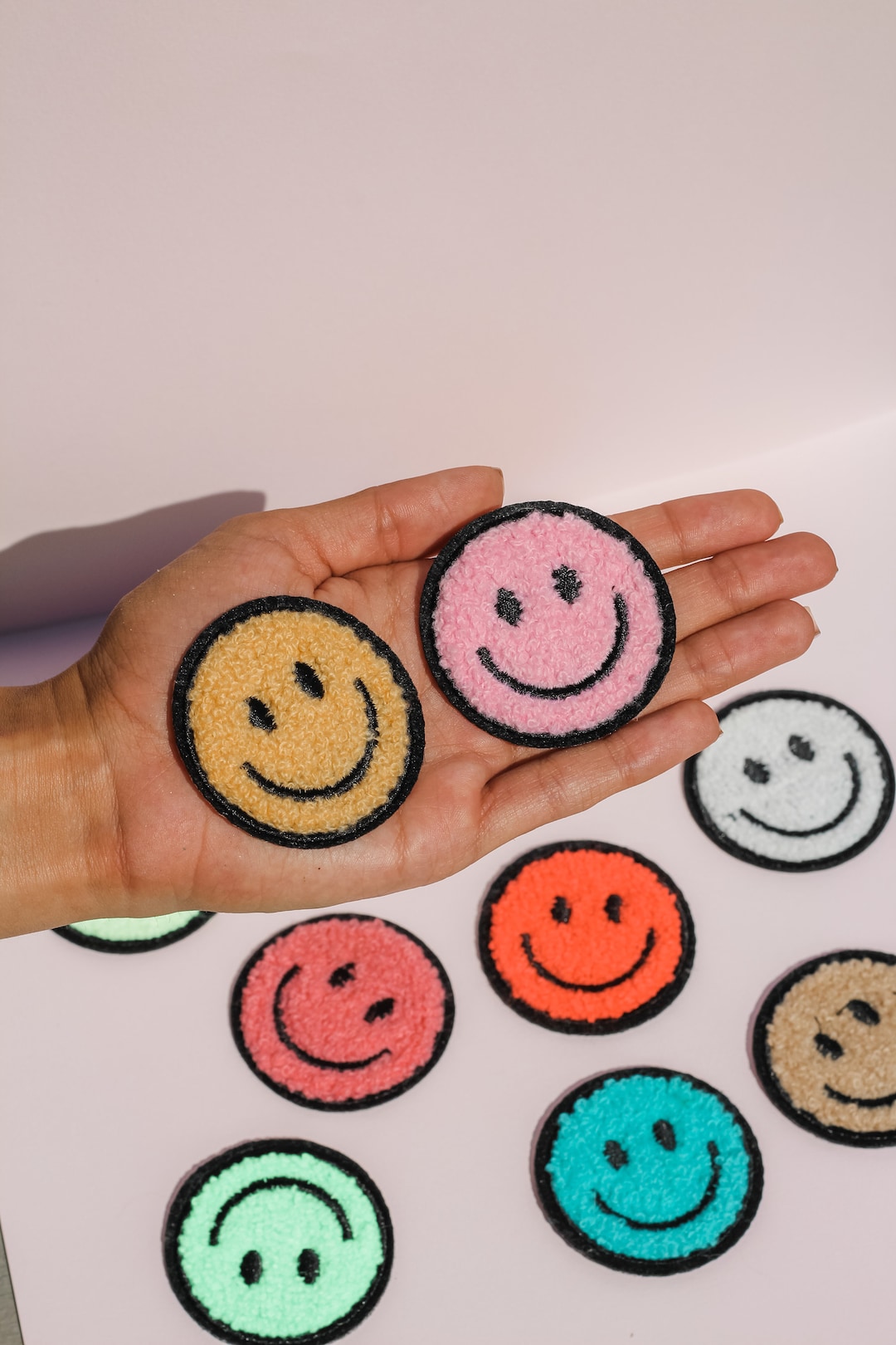 Smile Face Iron on Patch Happy Face Patch Embroidered Patch Jacket ...