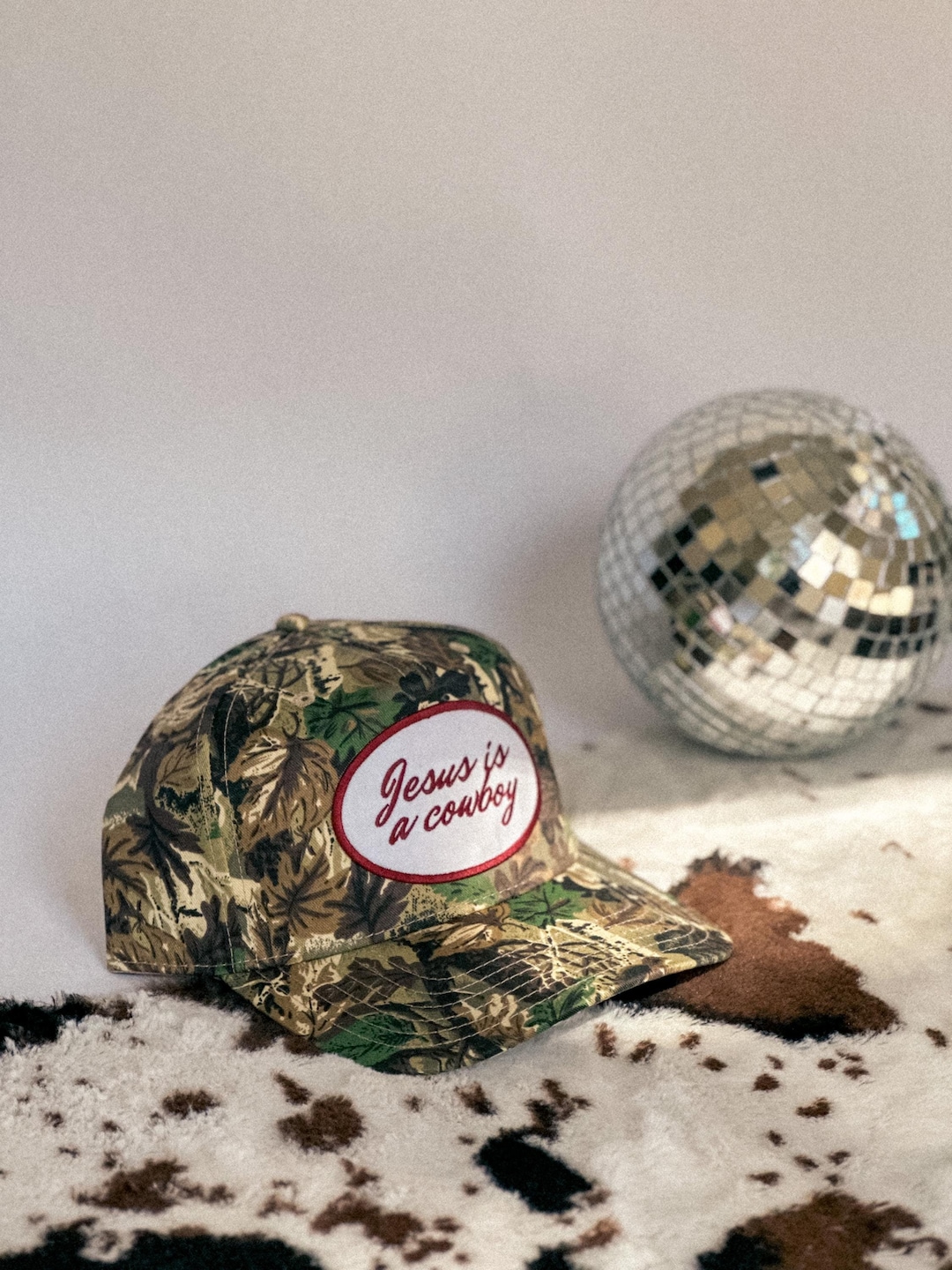 Jesus is a Cowboy Hat Camo Trucker Hat for Men and Women Western ...