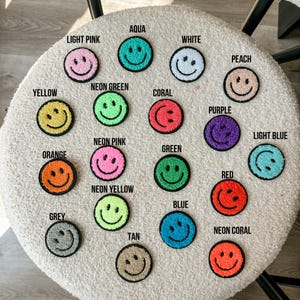 Smile Face Iron on Patch Happy Face Patch Embroidered Patch Jacket ...