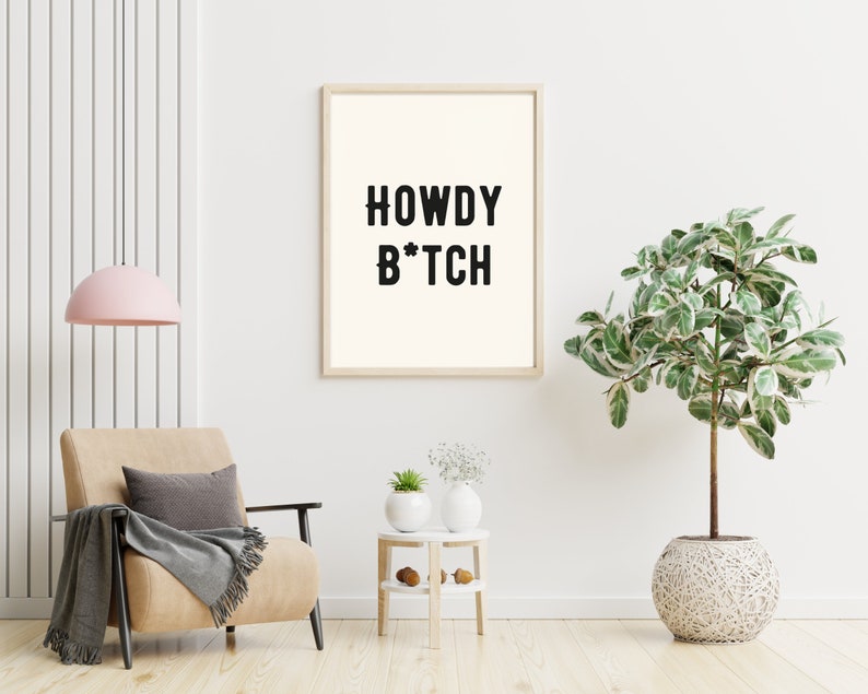 Howdy Print Preppy Room Decor Western Wall Art Cowgirl Poster Howdy ...