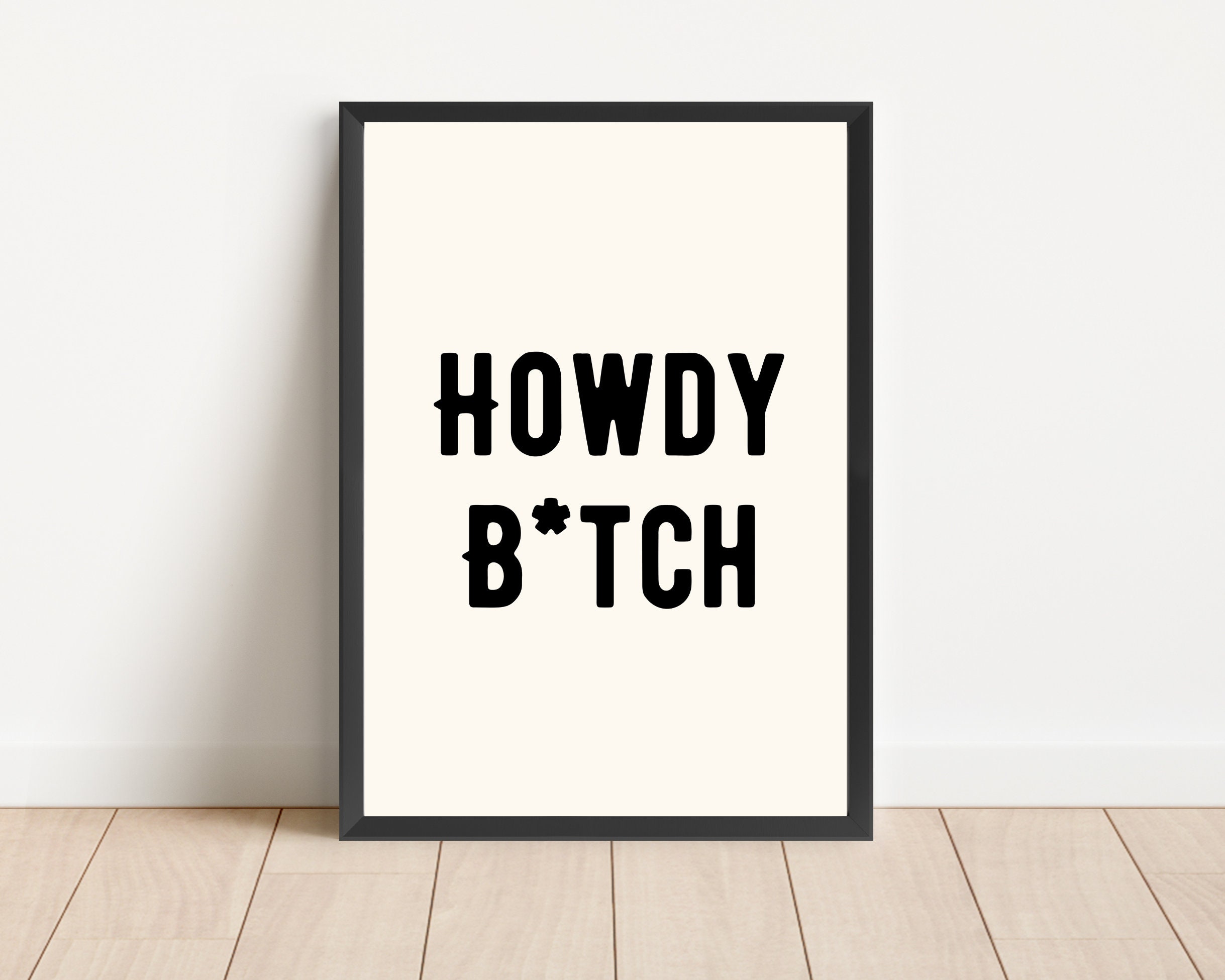 Howdy Print Preppy Room Decor Western Wall Art Cowgirl Poster Howdy ...
