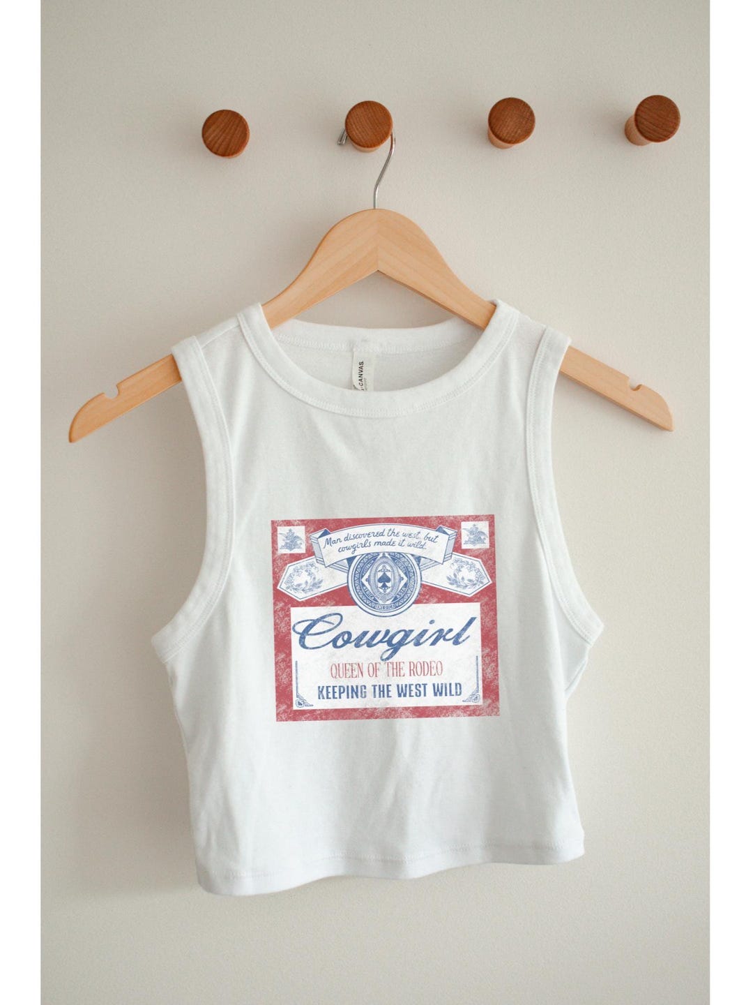 Vintage Beer Tank Top Cropped Women Rodeo Shirt Trendy Vintage Cowboy ...