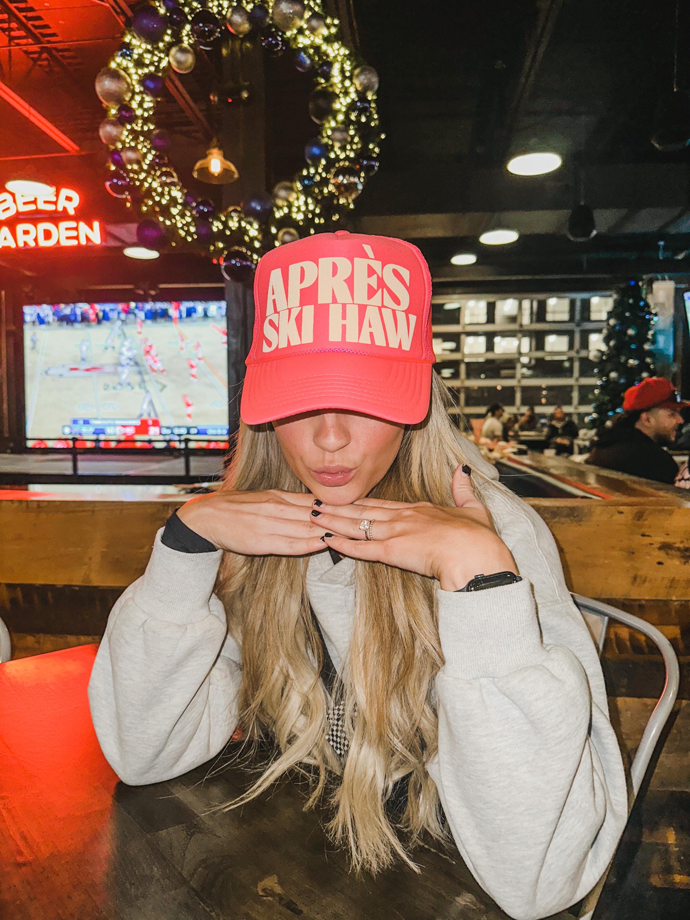 Apres Ski Haw Trucker Hat Apres Ski Club Trucker Hat Women Holiday Hat ...