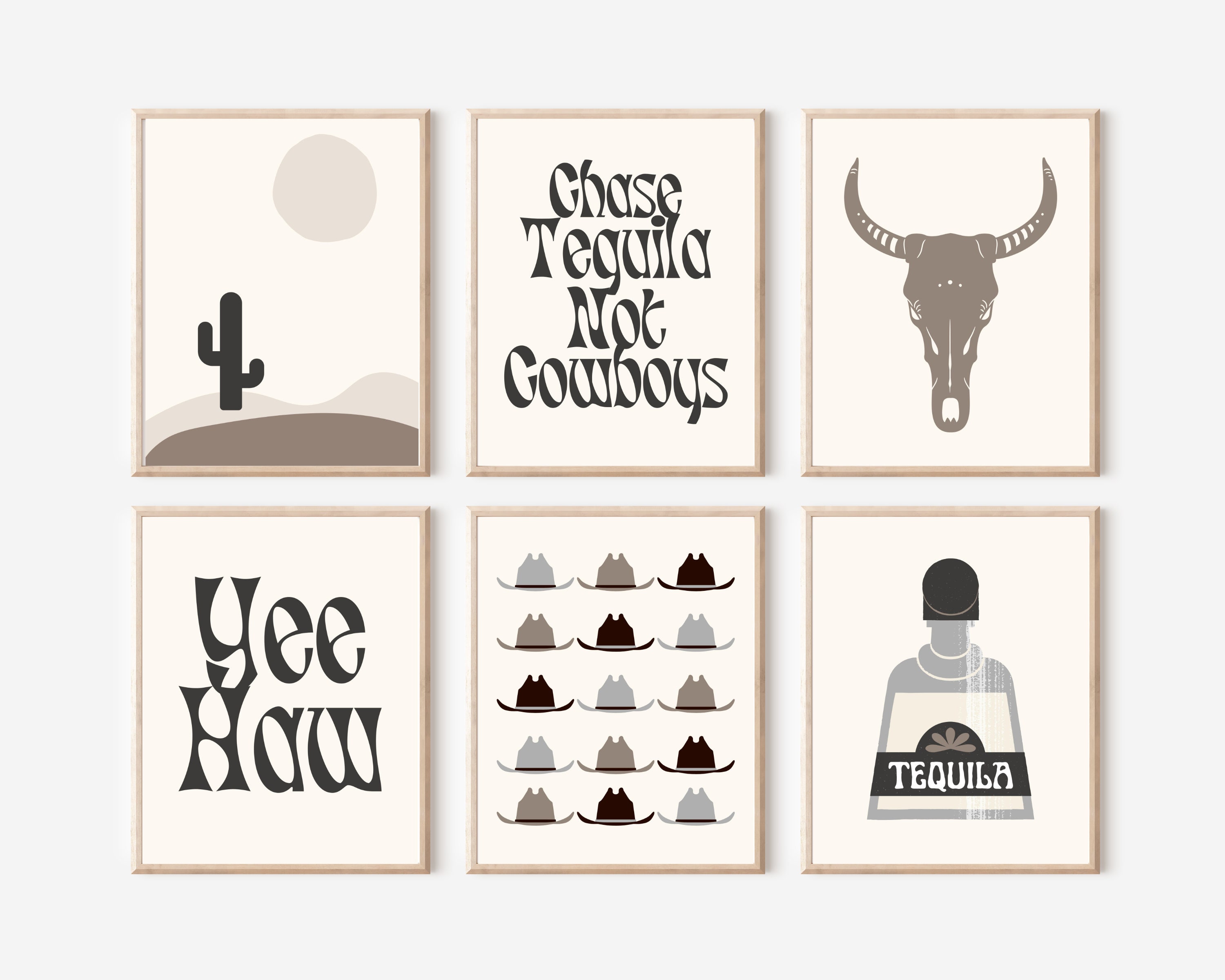 Set of 6 Western Prints Western Wall Decor Western Decor - Etsy