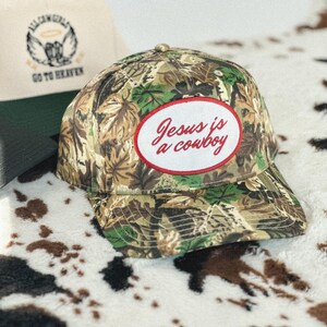 Jesus is a Cowboy Hat Camo Trucker Hat for Men and Women Western ...