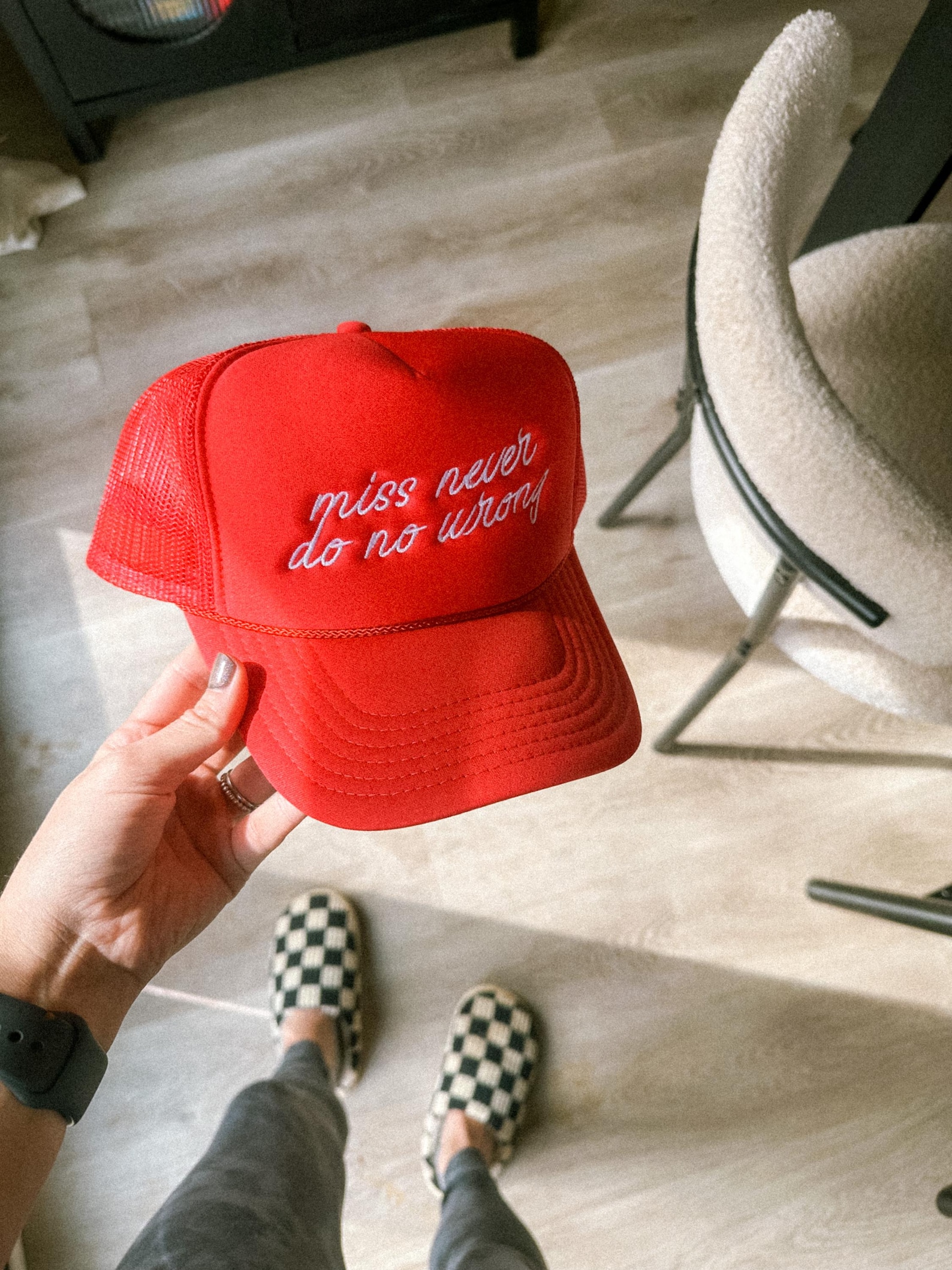 Miss Never Do No Wrong Trucker Hat Embroidered Western Cowgirl Hat ...